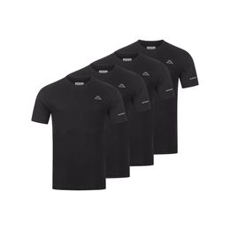 Kappa 4er Set T-Shirt BASIC in Schwarz