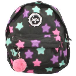 Hype Kinder Rucksack Sterne Gepolsterte Tr&auml;ger Rei&szlig;verschluss schwarz