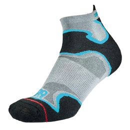 1000 Mile - Herren Fusion Kn&ouml;chelsocke Repreve Gepolstert Anti-Blasen Socken - Silber / Eisvogel