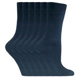 Sock Snob - 6 Paar Damen einfarbige Baumwollsocken