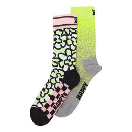 Happy Socks 2er Pack Unisex Bunte Partysocken Geschenkbox Set - Gelb