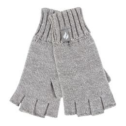 Ladies Solid Knitted Fingerless Gloves | Heat Holders | Grau