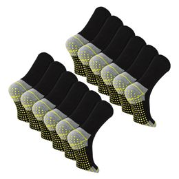 12 Paar Herren Rutschfeste Arbeitssocken | Atmungsaktive, Strapazierf&auml;hige Stiefelsocken mit Grips
