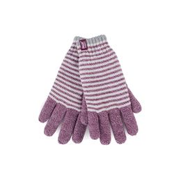 Heat Holders - Gestreifte, mit Fleece gef&uuml;tterte Thermohandschuhe f&uuml;r Damen