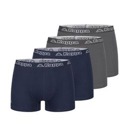Kappa 4er Set Boxershorts in Blau/Anthrazit