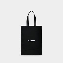 Buchhandtasche - Jil Sander - Baumwolle - Schwarz