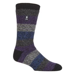 Heat Holders W&auml;rmehalter - Herren Extra Dicke Thermosocken f&uuml;r den Winter | Warme Flauschige Fleece Isolierte Socken | Geschenke f&uuml;r M&auml;nner - Schwarz / Mitternachtspetrol (Milan)