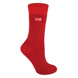 THMO - 1 Paar Damen dicke Fleece gef&uuml;tterte warme Thermo-Socken f&uuml;r den Winter