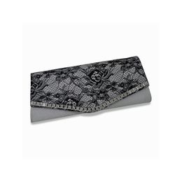 Steuer Modeschmuck Abendtasche Satin-Optik mit feiner Spitze und Strass