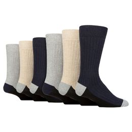 6er-Pack Herren-Stiefelsocken | Wildfeet | Baumwollsocken zum Wandern, Spazierengehen & Laufen - Multi