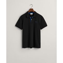 Gant Regular Fit Kurzarm-Kontrastpiqu&eacute; Rugger