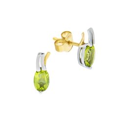 Diamonds by Ellen K. F Ohrstecker 375/-Gelbgold/Wei&szlig;gold mit Peridot