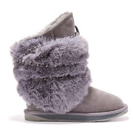 Kurze, graue Atilla-Stiefel