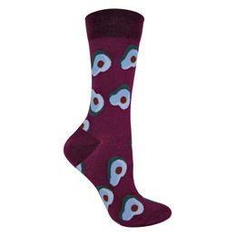 TALKIE-SOCKEN Damen-Socken aus Baumwolle mit schrulligem, flippigem Design und Fruchtmuster