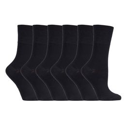 Sock Shop Gentle Grip - 6 Paar Damen nicht elastische Bambus Socken - SOLRM31