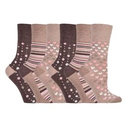 Sock Shop Gentle Grip - 6 Paar Damen nicht elastische Bambus Socken - SOLRM34