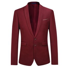 Allthemen Klassischer roter Blazer mit zwei Kn&ouml;pfen