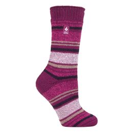 Heat Holders W&auml;rmehalter - Damen Thermosocken f&uuml;r den Winter | Outdoor & Indoor Socken | Kuschelig & Flauschig | Geschenke f&uuml;r Frauen - Deep Fuchsia (Barcelona)