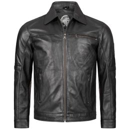 Rock Creek Lederjacke Schwarz