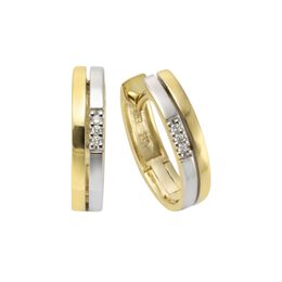 OROLINO Ohrringe Gold 585 mit 6 Brillanten zus. 0,03ct.
