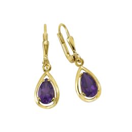 Diamonds by Ellen K. Fascination by Ellen K. Ohrringe Gold 333 mit echtem Amethyst-Tropfen