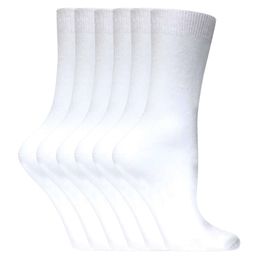 Sock Snob - 6 Paar Damen einfarbige Baumwollsocken