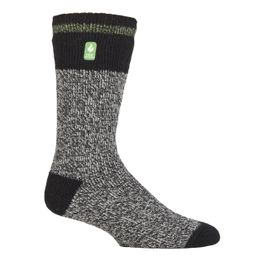 Heat Holders W&auml;rmehalter - Herren Extra Dicke Thermosocken f&uuml;r den Winter | Warme Flauschige Fleece Isolierte Socken | Geschenke f&uuml;r M&auml;nner - Schwarz Gr&uuml;n (Porto)
