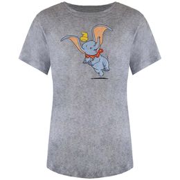 Disney Gl&uuml;cklicher Dumbo Damen grau T-Shirt