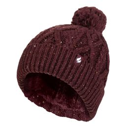 Heat Holders Damen Pom Pom Bommelm&uuml;tze | W&auml;rmehalter | Modische Chunky Warm Cable Knit Beanie mit Heatweaver Fleece Innenfutter | Salzburg Style - Wein