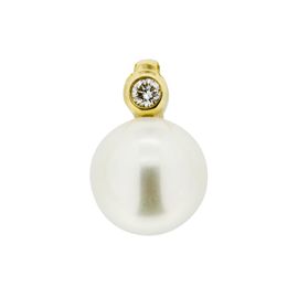 OROLINO Anh&auml;nger 585 Gold mit Brillant 0,03ct. + Perle 7-7,5mm