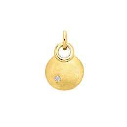 OROLINO Anh&auml;nger Gold 585 mattiert mit Brillant 0,02ct.