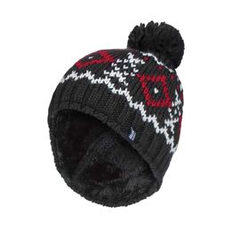 Heat Holders Herren Fleece gef&uuml;ttert Thermal Winter Warm Beanie Bommelm&uuml;tze mit Pom Pom