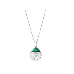 ZEEme Gemstones Anh&auml;nger mit Kette 925/- Sterling Silber rhodiniert Malachit