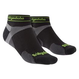 Bridgedale - Mens Running Ultralight Merino Low Socken - Schwarz