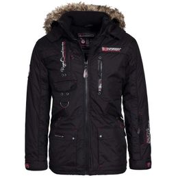 Geographical Norway Herren Winterjacke &ndash; Modell: Avoriaz &ndash; Outdoor Kapuzenjacke in Schwarz