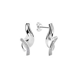 ZEEme Silber Ohrstecker 925/- Sterling Silber rhodiniert Zirkonia