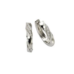 ZEEme Silber Ohrringe Silber 925 Zirkonia wei&szlig;