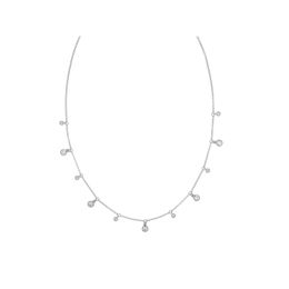 ZEEme Silber Halskette Silber 925 rhodiniert mit Zirkonia wei&szlig;