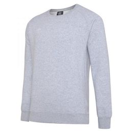 Umbro Herren Club Freizeit Sweatshirt (Grau meliert/Wei&szlig;)