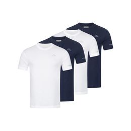 Kappa 4er Set T-Shirt BASIC in Blau/Wei&szlig;