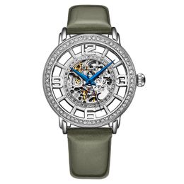 Silber und Grau Winchester Automatik 38mm Skeleton