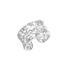 ZEEme Silber Ring Silber 925 rhodiniert Zirkonia wei&szlig;