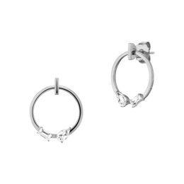 CAI Ohrringe 925 Sterling Silber rhodiniert mit Wei&szlig;topas