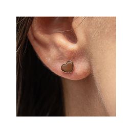 CAI Ohrstecker 925/- Sterling Silber rotvergoldet Herz