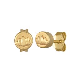 CAI Ohrstecker 925/- Sterling Silber vergoldet Lotusbl&uuml;te