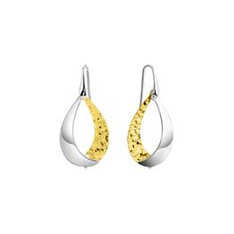 ZEEme Silber Ohrh&auml;nger 925/- Sterling Silber bicolor