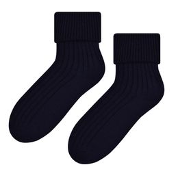 Damen Bettsocken aus Wolle | Steven | Superweiche, gem&uuml;tliche Lounge-Schlafsocken, Schwarz