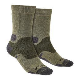 Bridgedale - Herren Wandern Midweight Merinowolle Socken - Gr&uuml;n