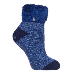 Kinder Fuzzy Bett Socken | Heat Holders | Warme Gem&uuml;tliche Thermosocken f&uuml;r Jungen und M&auml;dchen - Marineblau