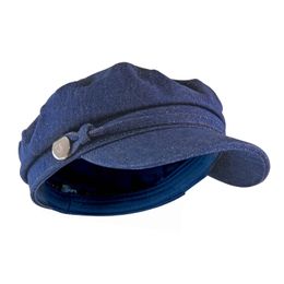 Damen Baumwolle Peaked Denim oder Kord Baker Boy Hut Fiddler Cap